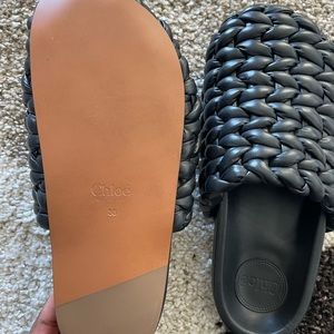 Chloe | Shoes | Chloe Slide Sandal Weaved Leather | Poshmark